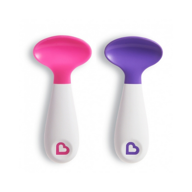 MUNCHKIN PACK CUCHARAS PALA (2 UNIDADES) ROSA Y VIOLETA | ConTodaSeguridad